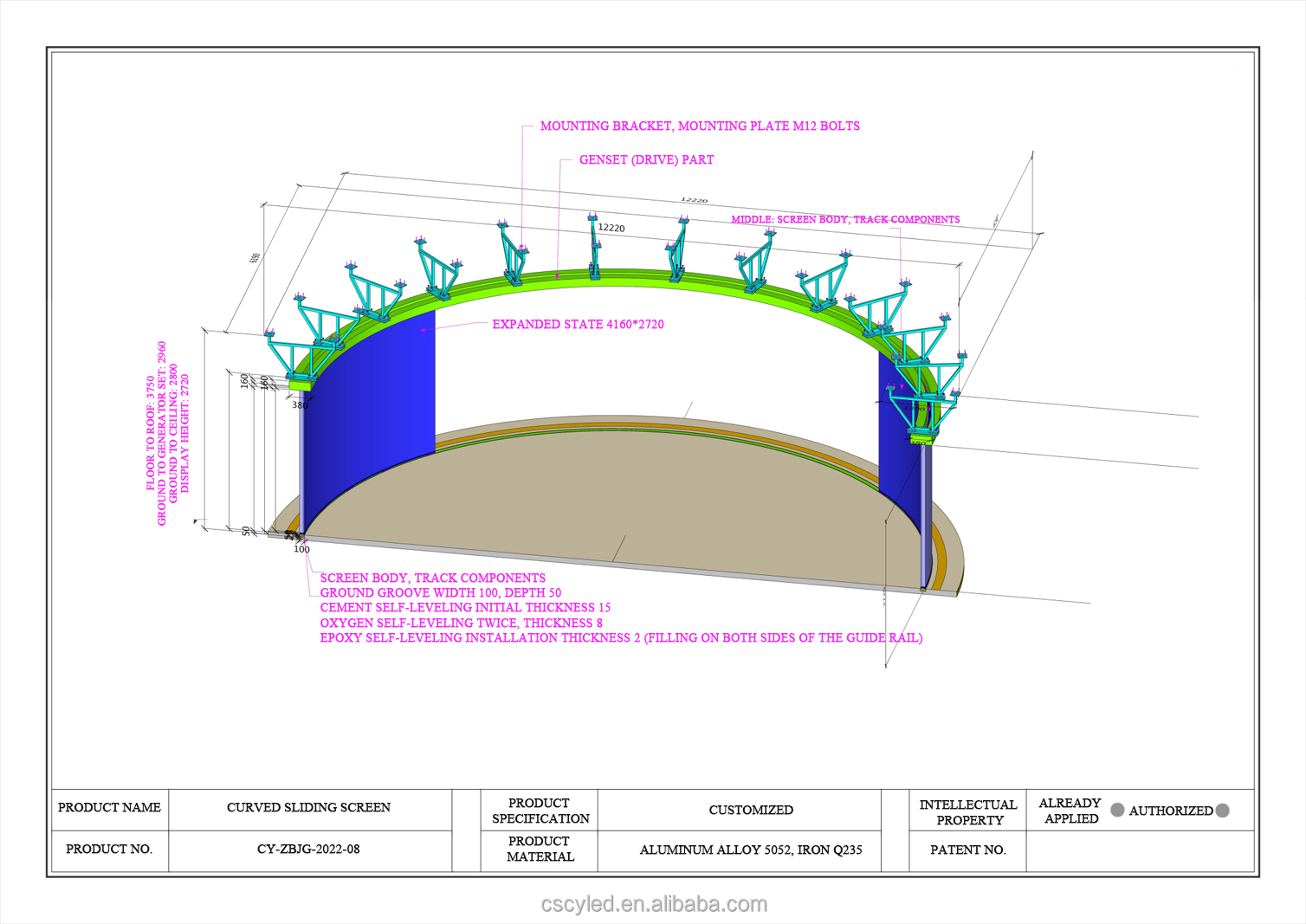 Mechanical Moving Structure Video Wall Panels Multiple Full Color ...