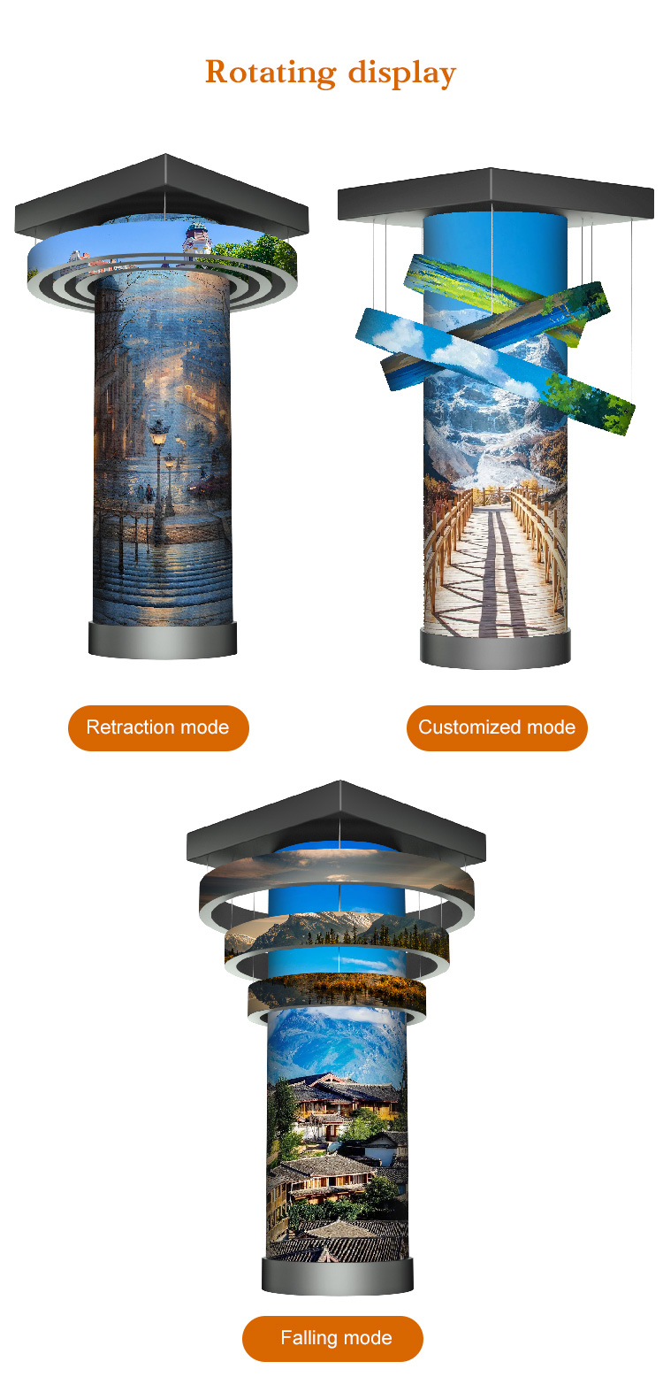 Indoor Flexible Moving LED Screen Video Wall Customization Lifting ...