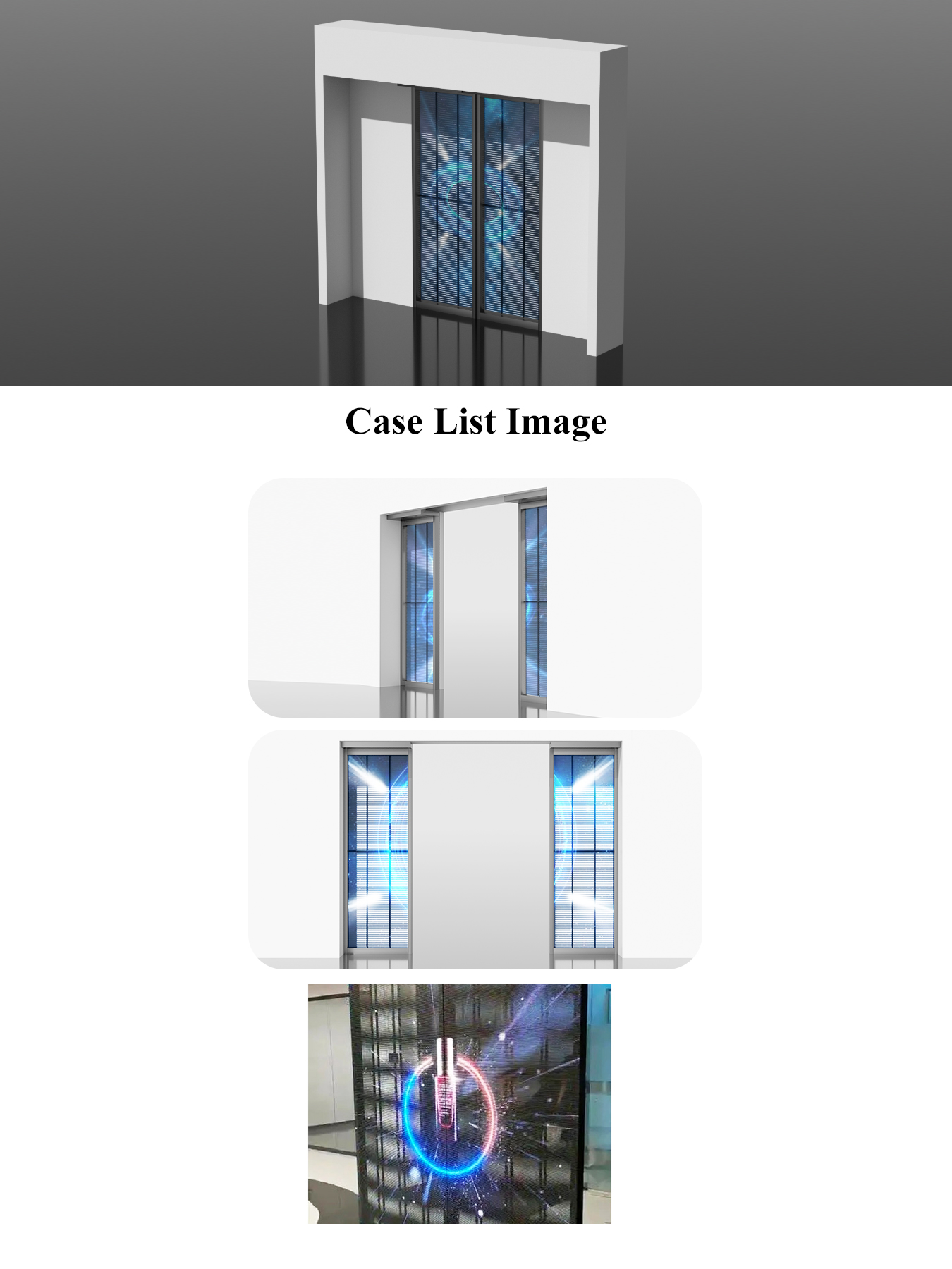 Flexibility Sliding LED Screen Indoor Plug Door Transparent Led Screen