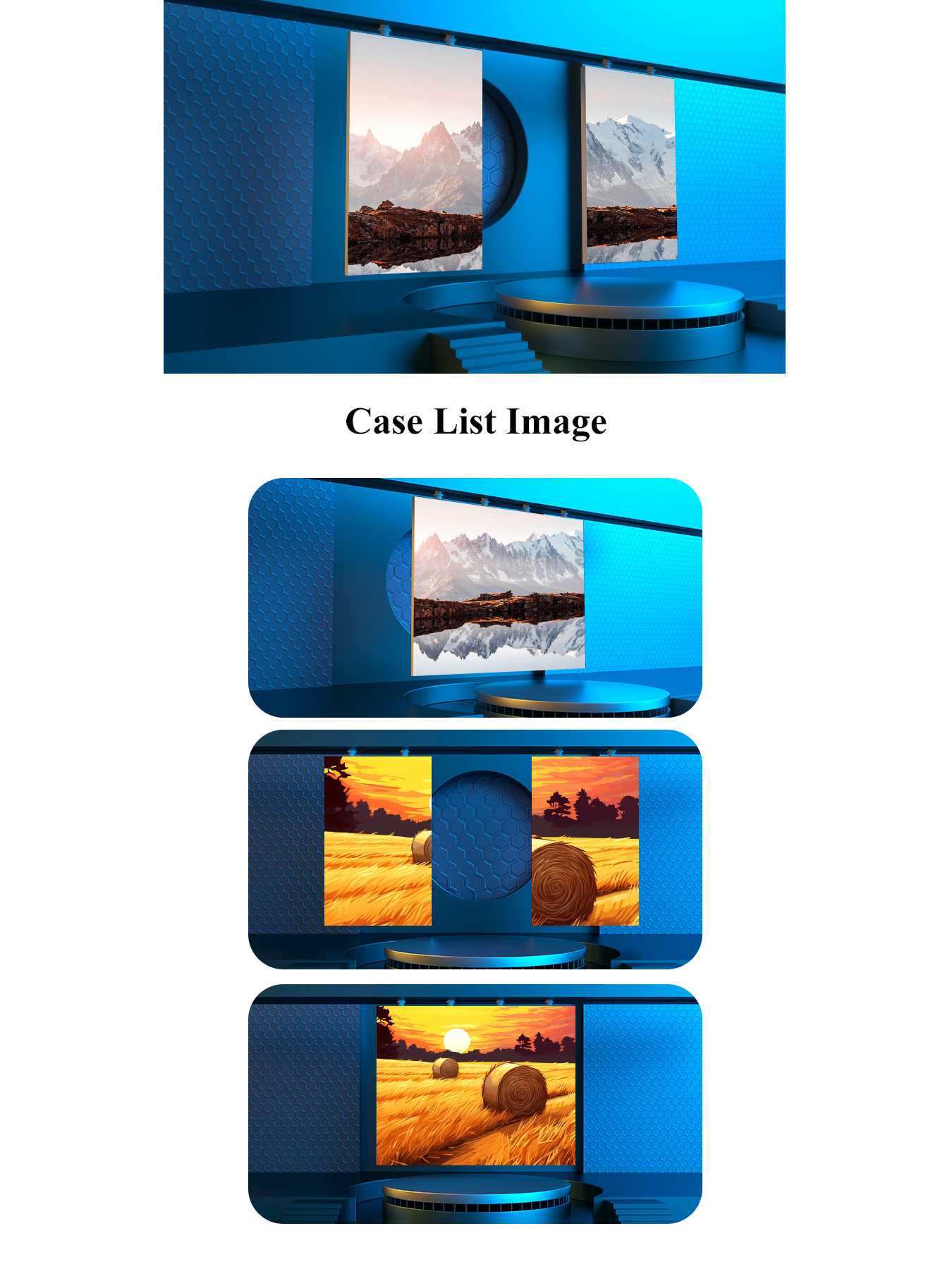 Indoor Transparent Curved Video Wall Displays Sliding