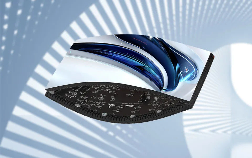 หน้าจอ Led แบบโค้งงอได้ความละเอียดสูง อัตราการรีเฟรชสูง จอแสดงผล Led