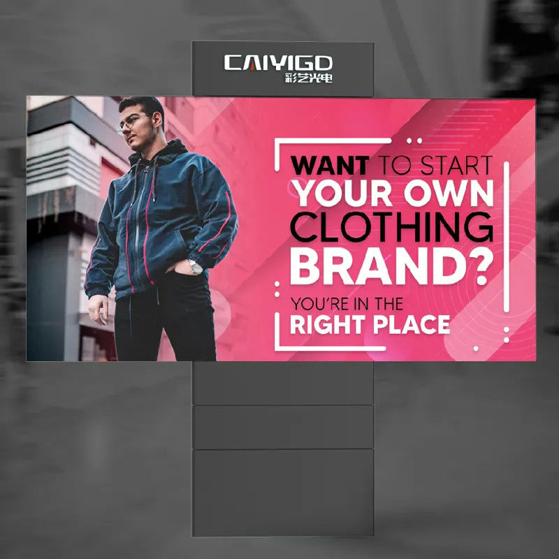 Mechanical triangle rotating Tower LED display screen 360-degree ...