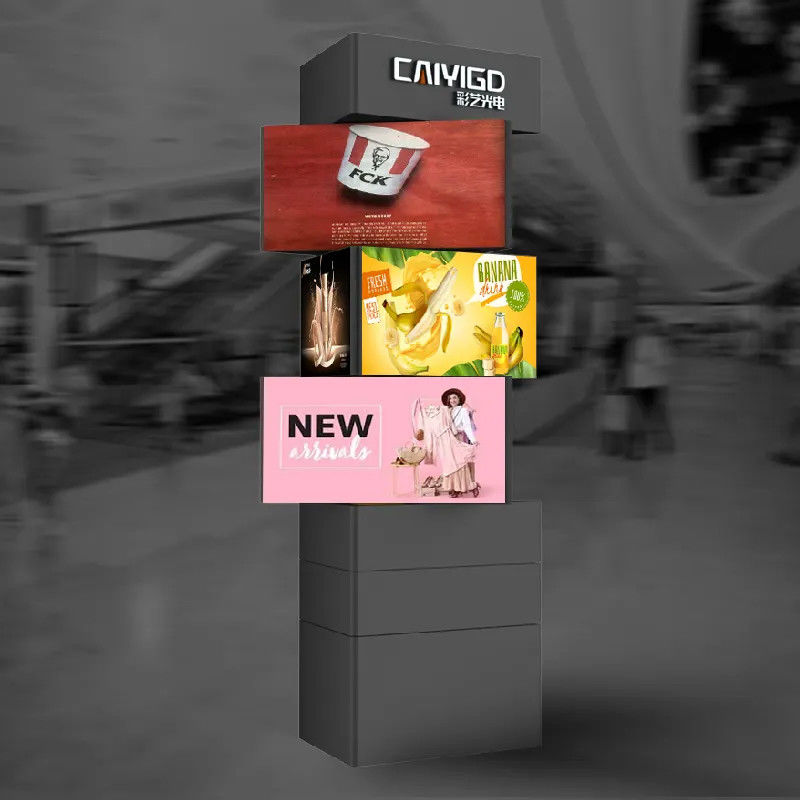 Mechanical triangle rotating Tower LED display screen 360-degree ...