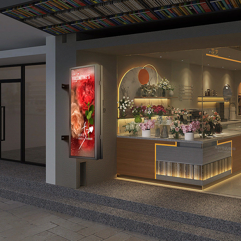 LED double-sided screen shop sign light pole screen