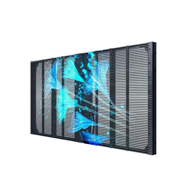 P3.91 Transparent LED Mesh Screen Panel Fixed Advertising LED Video ...
