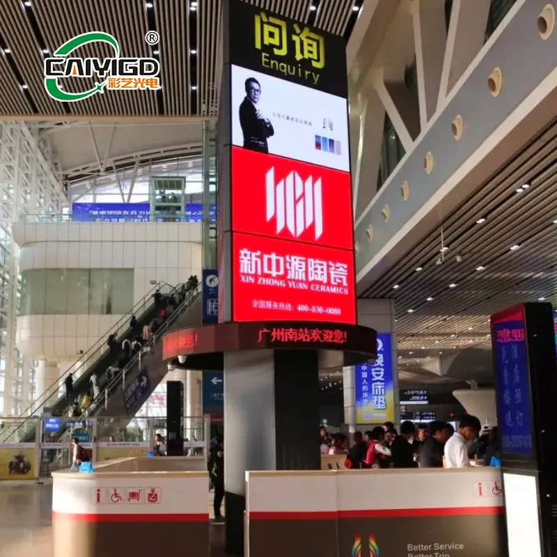 Outdoor HD Rotating LED Screen Advertising Display Board Programmable ...