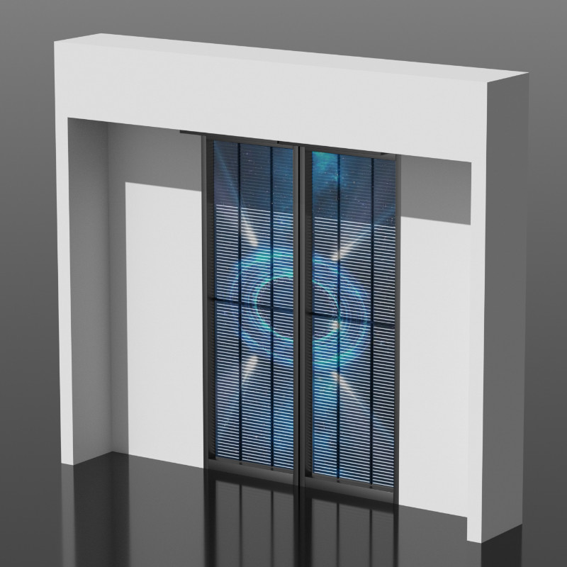 Flexibility Sliding LED Screen Indoor Plug Door Transparent Led Screen