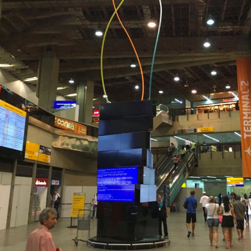 Cube Screen Cube Rotating LED Screen 2560mm*2560mm Indoor Led Display ...