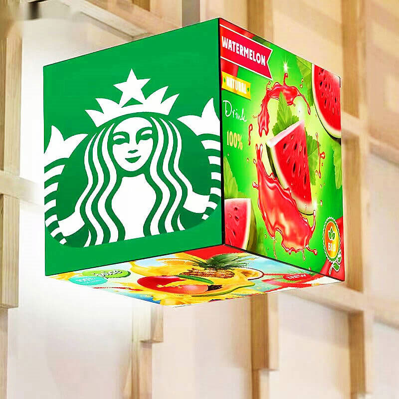 4800*4800 Indoor Rotating Cube LED Screen Display Outdoor Advertising ...