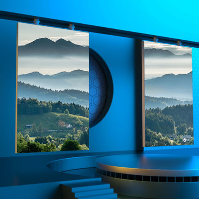 Curved Sliding LED Screen Y Outdoor Opening And Closing